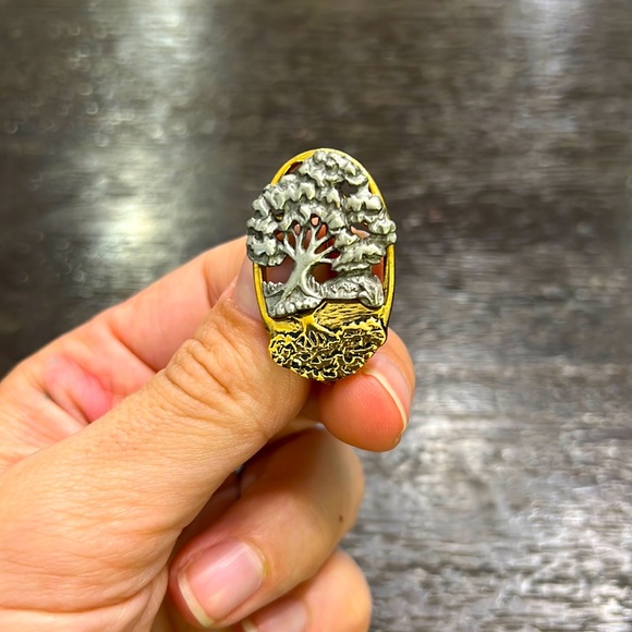 robyn rush | Jewelry | Vintage Gold And Silver Tree Of Life Brooch With ...